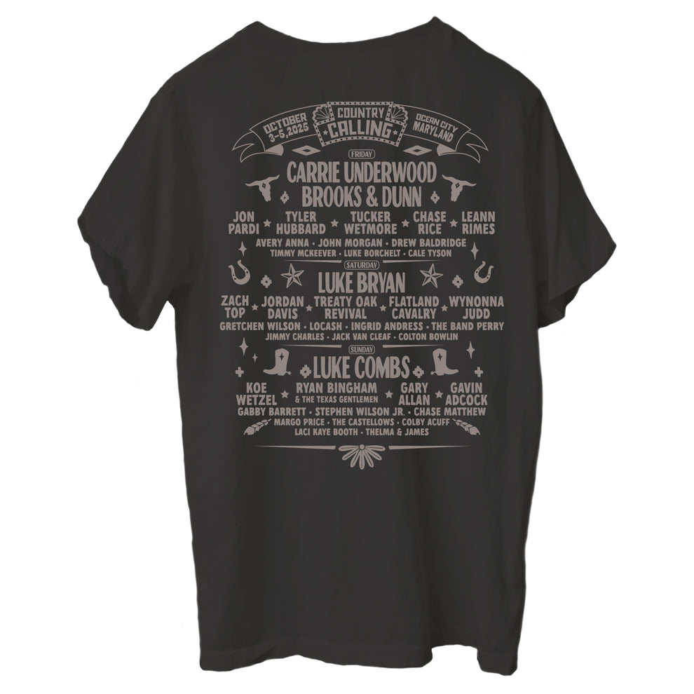 Sunglasses Lineup Tee – Country Calling Festival